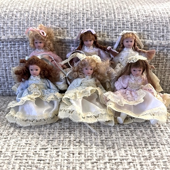 Toys | 6 Vintage Victorian Mini Porcelain Dolls | Poshmark